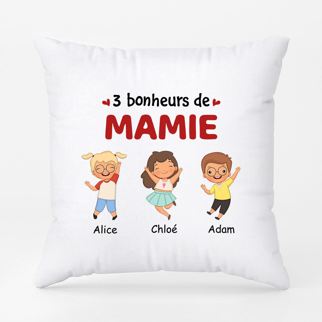 Bonheurs De Mamie Maman - Cadeau Personnalisé | Coussin pour Maman Mam ...
