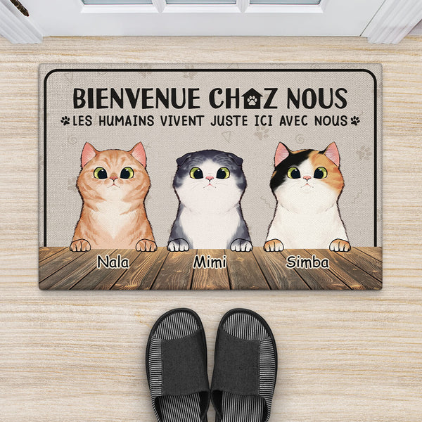 Les Humains Vivent Juste Ici Avec Nous Version Chats - Cadeau Personna ...