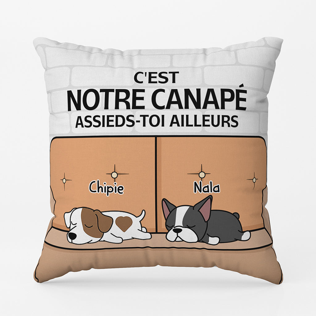 Canapé Des Chiens - Cadeau Personnalisé | Coussin pour Amoureux des Ch ...