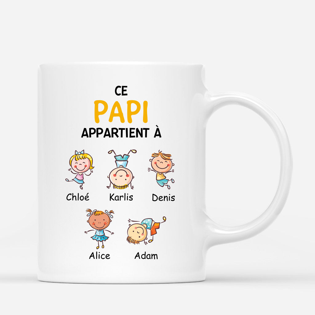 Ce Papi Appartient À - Cadeau Personnalisé | Mug pour Papi Papa - Vive ...